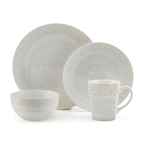 Pfaltzgraff Vera 16 Piece Dinnerware Set, Service for 4, Cream