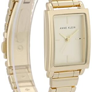 Anne Klein Women's Japanese Quartz Dress Watch with Metal Strap, Gold, 14 (Model: AK/3762CHGB)