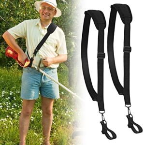 2 pieces shoulder strap trimmer strap adjustable universal leaf blower shoulder harness easy release strap string trimmer replacement parts for weeder, leaf blower, multi head system and all types