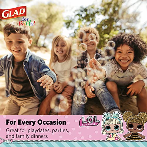 Glad for Kids LOL 80s Style Paper Cups | LOL Surprise Cups, Kids Drinking Cups | LOL 80s Style Soak Proof Paper Cups for Everyday Use | 9 oz Paper Cups 30 Ct