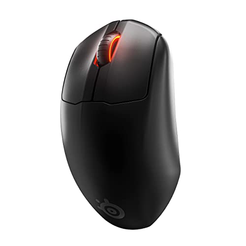 SteelSeries Prime Mini Wireless FPS Gaming Mouse – 100 Hour Battery – USB-C – 18,000 CPI TrueMove Air Optical Sensor – 5 Programmable Buttons – Magnetic Optical Switches – Mini Form Factor (Renewed)