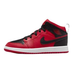 jordan boy's jordan 1 mid (little kid) gym red/black/white 3 little kid m