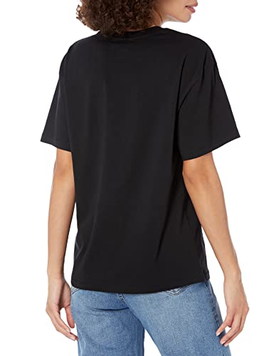 The Drop Women's Lydia Loose Short Sleeve Drop Shoulder Jersey T-Shirt, Black, M