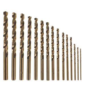 WFLNHB 21Pcs M35 High Speed Steel Twist Jobber Length Cobalt Drill Bit Set Fit for Metal, Stainless Steel, Cast Iron, Woodworking, Plastic, with Metal Storage Case