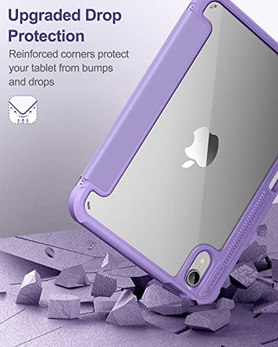 ONPINT Case for iPad Mini 6 2021, [Built in Screen Protector] [Auto Sleep/Wake] [Pencil Holder] Lightweight Leather Case Flip Cover with Stand for iPad Mini 6th Gen 8.3 Inch, Purple