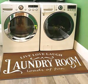 ukeler vintage wood laundry room area rugs non slip natural rubber runner rug waterproof anti fatigue kitchen rug laundry room floor mat bathroom mats 20''×59''