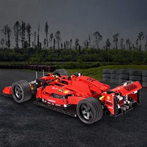 MISINI 1100PCS Technik Building Blocks Racing Car Formula F1 Model,1:10 MOC Creative Building Block Sports car (Red)