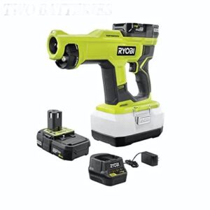 ryobi psp02k2 one+ 18v cordless handheld electrostatic sprayer kit with (2) 2.0 ah batteries and charger