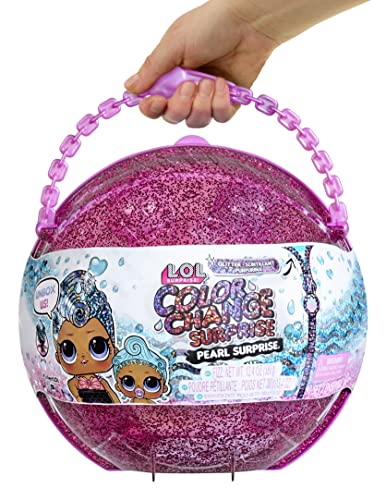 L.O.L. Surprise! Glitter Color Change Pearl (Purple) with 6 Surprises- Exclusive Collectible Doll & Lil Sister in Interactive Playset, Holiday Toy, Great Gift for Kids Ages 4 5 6+ Years Old