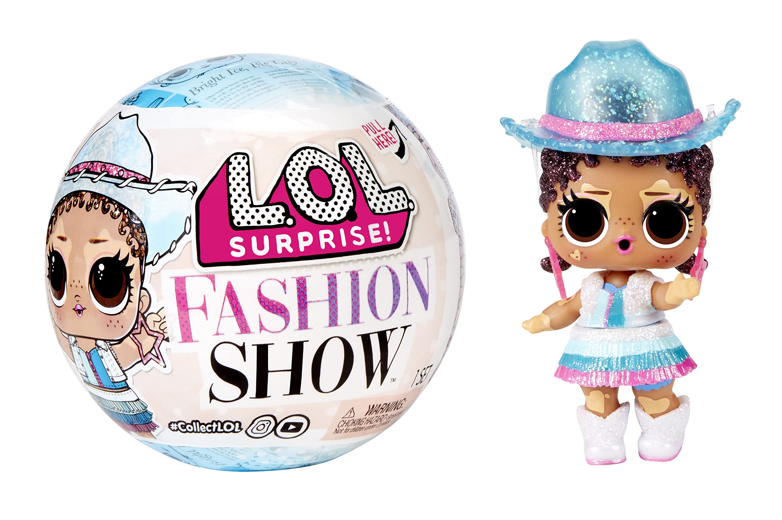 L.O.L. Surprise! Fashion Show Dolls in Paper Ball with 8 Surprises- Collectible Doll Including Stylish Accessories, Holiday Toy, Great Gift for Kids Girls Ages 4 5 6+ Years Old