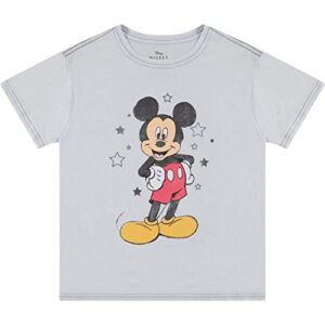 disney ladies mickey mouse fashion shirt mickey & minnie mouse clothing - mickey mouse tie dye t-shirt (blue, small)