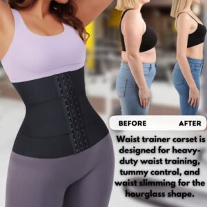 Waist Trainer For Women - Adjust Your Snatch | Triple Trainer Wrap, Miracle Tummy Wrap, Sweat Workout Belt, Waist Trimmer for Women | Snatch Me Up Belly Body Shaper Compression Fupa Wrap (M, Black)