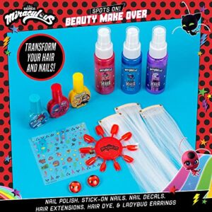 Miraculous Spots On Beauty Makeover Beauty Studio for Kids, Create Your Own Hair Art & Manicure Kit, Great for Girls Sleepover & Birthday Party, Fashion Party Ideas, Nail Art for Kids Ages 6, 7, 8, 9