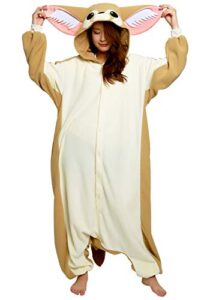 sazac fennec fox kigurumi - onesie jumpsuit halloween costume (x-large)