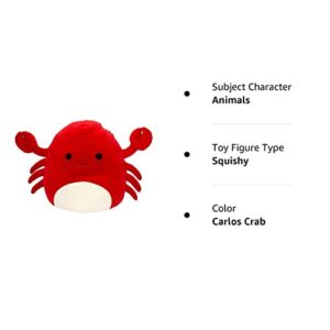 Squishmallows Official Kellytoy Plush 8 Inch Squishy Soft Plush Toy Animals (Carlos Crab)