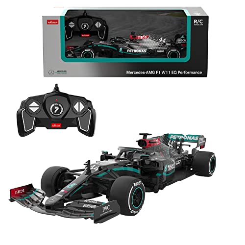 ZMZ Remote Control Car 1:18 Scale Licensed RC Mercedes-AMG F1 W11 EQ Series, F1 RC Car Boy Toys, Model Cars Display Vehicles for Boys and Girls Toy Cars for Adults Boys Girls 7 Years Old Gift (Black)