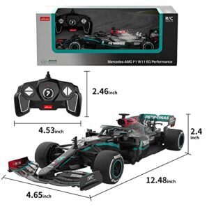 ZMZ Remote Control Car 1:18 Scale Licensed RC Mercedes-AMG F1 W11 EQ Series, F1 RC Car Boy Toys, Model Cars Display Vehicles for Boys and Girls Toy Cars for Adults Boys Girls 7 Years Old Gift (Black)