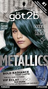 got2b metallics permanent hair color, m77 mermaid green