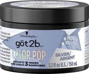 got2b color pop semi-permanent hair color mask, silver, 5.1 oz