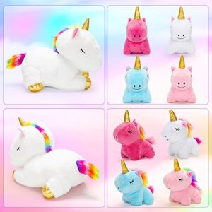 KMUYSL Unicorn Mommy Stuffed Animal with 4 Babies - Soft Plush Toy Set for Ages 3-8, Perfect Valentines & Birthday Gifts