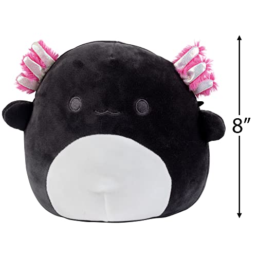 Squishmallows 8" Jaelyn The Black Axolotl - Officially Licensed Kellytoy Plush - Collectible Soft & Squishy Axolotl Stuffed Animal Toy - Add to Your Squad - Gift for Kids, Girls & Boys - 8 Inch