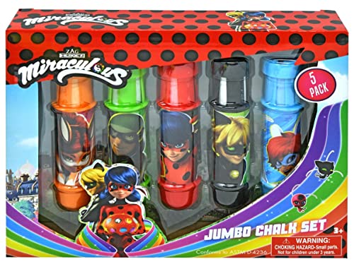 United Pacific Designs 29880LAD: Miraculous Ladybug 5Pc Jumbo Chalk Set