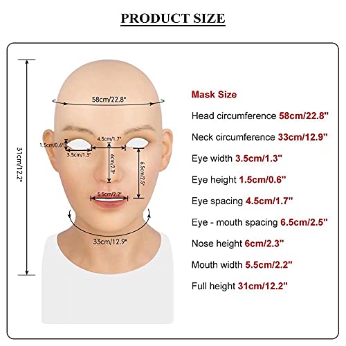 Realistic Silicone Female Mask Yennefer Crossdressing Headwear Masks For Crossdressers Cosplay Halloween DragQueen