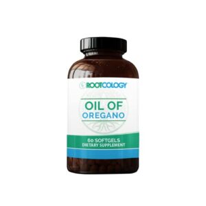 rootcology oil of oregano - bioactive oregano softgels to support a balanced gut - antioxidant protection for intestinal health (60 softgels)