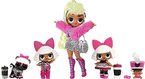 L.O.L. Surprise! OMG Diva Family with 45 Surprises Including (1) Pink Fashion Doll with (4) Collectible Dolls and Accessories Toy Playset