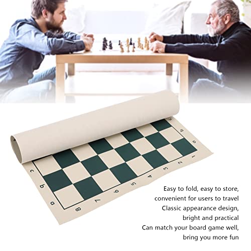 Portable Chess Board 34.5x34.5cm PVC Soft Chess Board Tournament Style Chess Set for Travel Camping