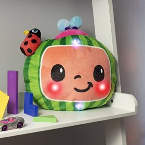 CoComelon Melon Plush Pillow with Lights & Music - Bed Time Sleep Musical Glow Toy for Night & Nap Time - Officially Licensed - Stuffed Animal Gift for Kids & Toddlers 18+ Months