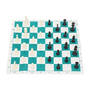 Chess Piece, Portable Travel Chess Game Set Roll Up Chess Board Set for Family Gatherings Travel(King Height 75MM)