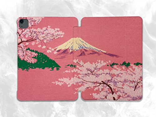 Cute Sakura Tree Japanese Flower case Compatible with iPad Mini Air Pro 7.9 8.3 9.7 10.2 10.9 11 12.9 inch Pattern Cover New 2022 2021 Trifold Stand 3 4 5 6 7 8 9 Generation (12.9 Pro 3/4/5 gen)