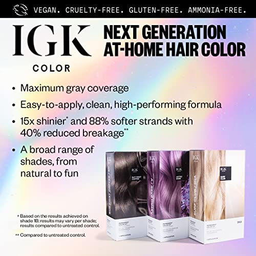 IGK Permanent Color Kit BACK TO BROWN - Natural Brown 5N | Easy Application + Strengthen + Shine | Vegan + Cruelty Free + Ammonia Free | 4.75 Oz