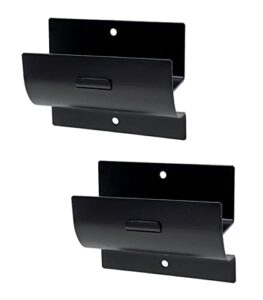 tetra-teknica gmh-01-2p 4-in steel wall mount ladder and wheelbarrow hanger, matte black, pack of 2