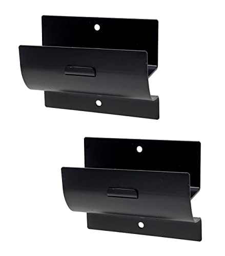 Tetra-Teknica GMH-01-2P 4-in Steel Wall Mount Ladder and Wheelbarrow Hanger, Matte Black, Pack of 2