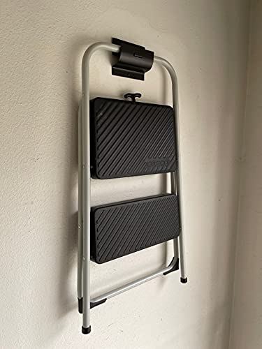 Tetra-Teknica GMH-01-2P 4-in Steel Wall Mount Ladder and Wheelbarrow Hanger, Matte Black, Pack of 2