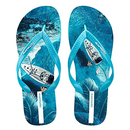 Hotmarzz Men's Slippers Flip Flops 2021 Series Size 13 US / 46 EU, 0888 Blue