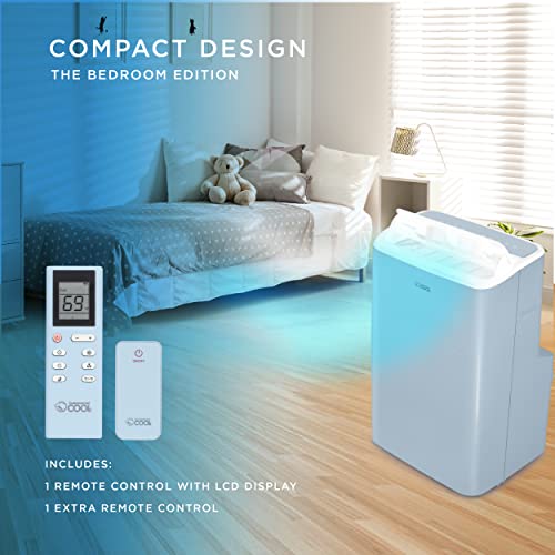 Commercial Cool CCP6JB, Dehumidifier & Fan, 9,000 Bedroom AC Unit with 2 Remote Controls & Covers up to 400 Sq. Ft, Alexa & Wifi Enabled, Smart portable-air-conditioners, 9000 BTU, Blue