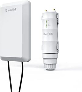 wavlink outdoor weatherproof wifi range extender,n300 long range wireless wifi ap/router/repeater/wisp mode with poe,internet signal booster amplifier, point to point wifi bridge for home