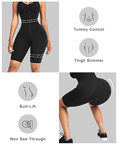 FeelinGirl Shapewear for Women Tummy Control Waist Trainer Short Body Shaper Plus Size Thigh Slimmer Butt Lifting