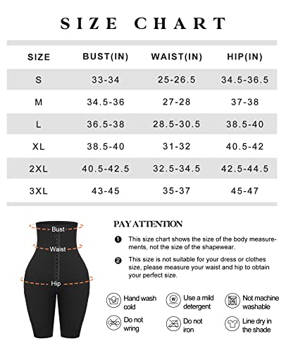 FeelinGirl Shapewear for Women Tummy Control Waist Trainer Short Body Shaper Plus Size Thigh Slimmer Butt Lifting