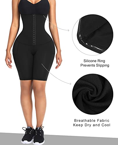 FeelinGirl Shapewear for Women Tummy Control Waist Trainer Short Body Shaper Plus Size Thigh Slimmer Butt Lifting