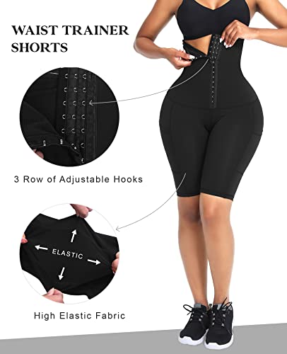 FeelinGirl Shapewear for Women Tummy Control Waist Trainer Short Body Shaper Plus Size Thigh Slimmer Butt Lifting