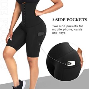 FeelinGirl Shapewear for Women Tummy Control Waist Trainer Short Body Shaper Plus Size Thigh Slimmer Butt Lifting