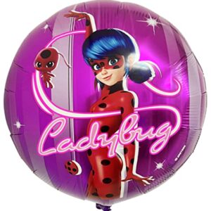 Vision Licensed 2 Pcs Miraculous Ladybug Large 20" Foil Balloons | New Colorful Design of Helium Balloon for Miraculous Birthday Theme Party