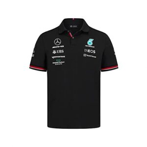 Mercedes AMG Petronas Formula One Team - Official Formula 1 Merchandise - 2022 Team Polo - Black - S