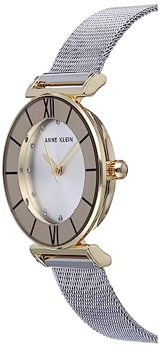 Anne Klein Women's Glitter Accented Mesh Bracelet Watch