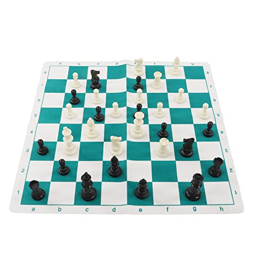 Demeras Portable Chess Board Set, Increase Feelings Compact Roll Up Chess Board Set for Picnic for Children for Family Gatherings(Wang Gao 75MM)