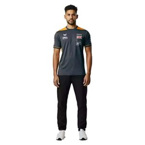 mclaren f1 men's 2022 lando norris team replica set up t-shirt (s, dark grey)